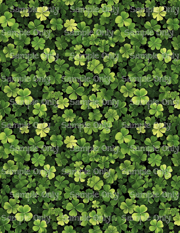 Clover Field Pattern Image Sheet For Polymer Clay Transfer Decal DIGIT ...
